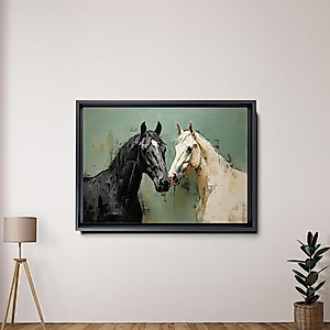 Majestic Black Stallion Galloping In The Clouds, Black Horse On Salt Flats, Canvas Print, Black Horse Print, Black Horse Wall Art