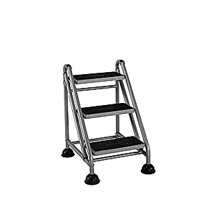 Cosco 3-Step Rolling Step Ladder, Grey