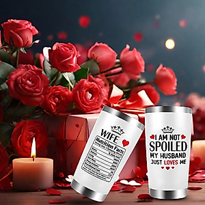 XWLAI Valentines Day Gifts for Wife - Wife Gifts - Wife Tumbler, Valentine, Christmas, Mothers Day, Birthday Anniversary Wedding Present for Her, Women, Best Wife Ever Gift - 20oz Insulated Tumbler
