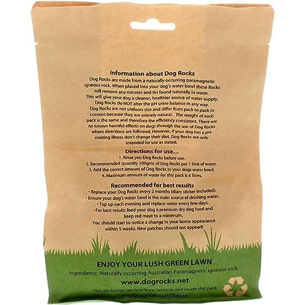 Dog Rocks - Prevent Grass Burn Spots by Urine - Save Your Lawn from Yellow Marks - 600g