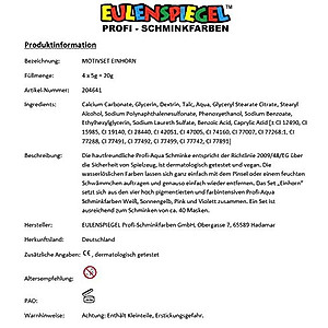 Owl Mirror Set of 6 Unicorn 4 Colours and 1 Brush