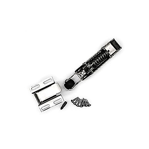 The Kason 1095 Stainless Steel Closer with 1094 Adjustable Stainless Steel Wide Hook, Flush to 7/8" to 1 5/8” Offset and Hardware KIT