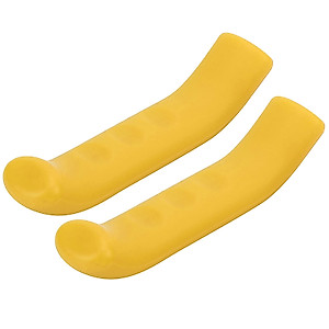 Keenso 4 Colors Anti-Slip Silicone Bike Brake Lever Grips Waterproof Brake Lever Cover Brake Handle Grips Protector for Road Bikes, Mountain Bikes(Yellow) and Spare Parts