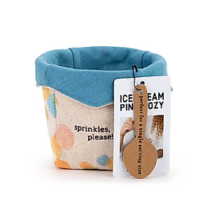 DEMDACO Sprinkles Please Blue 4.5 x 4 Cotton Linen Cold Cozy