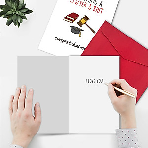 Chomerry Lawyer Graduation Card, Congratulation Become a Lawyer, Grad Card for Law Student