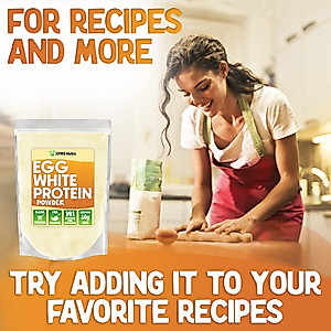 XPRS Nutra Egg White Protein Powder - Bulk Powdered Egg White Unflavored Protein Powder - 100% Egg Whites Powdered Eggs - Premium Meringue Powder Used for Egg White Powder Baking (1 Pound)