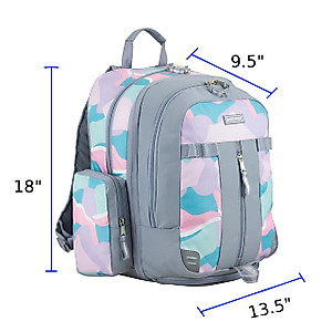 Eastsport Extra Large Backpack Expandable Oversized for Travel Hiking Work Camping Sports Outdoors with Drawstring Bag 18x13.5x9.5 Mochila De Viaje Army Green Black