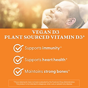 Doctors Best Vegan D3 2500 IU (Vitashine), Plant Sourced Vitamin D3, Non-GMO, Gluten Free, Soy Free, Vegan 60 Veggie Caps