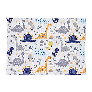 Kids Toddler Pillowcases 2 Packs Boy 100% Cotton 14x19 Fits Toddler Bedding Pillow 14x19, 13x18 Small Pillow (Blue Dinosaurs)