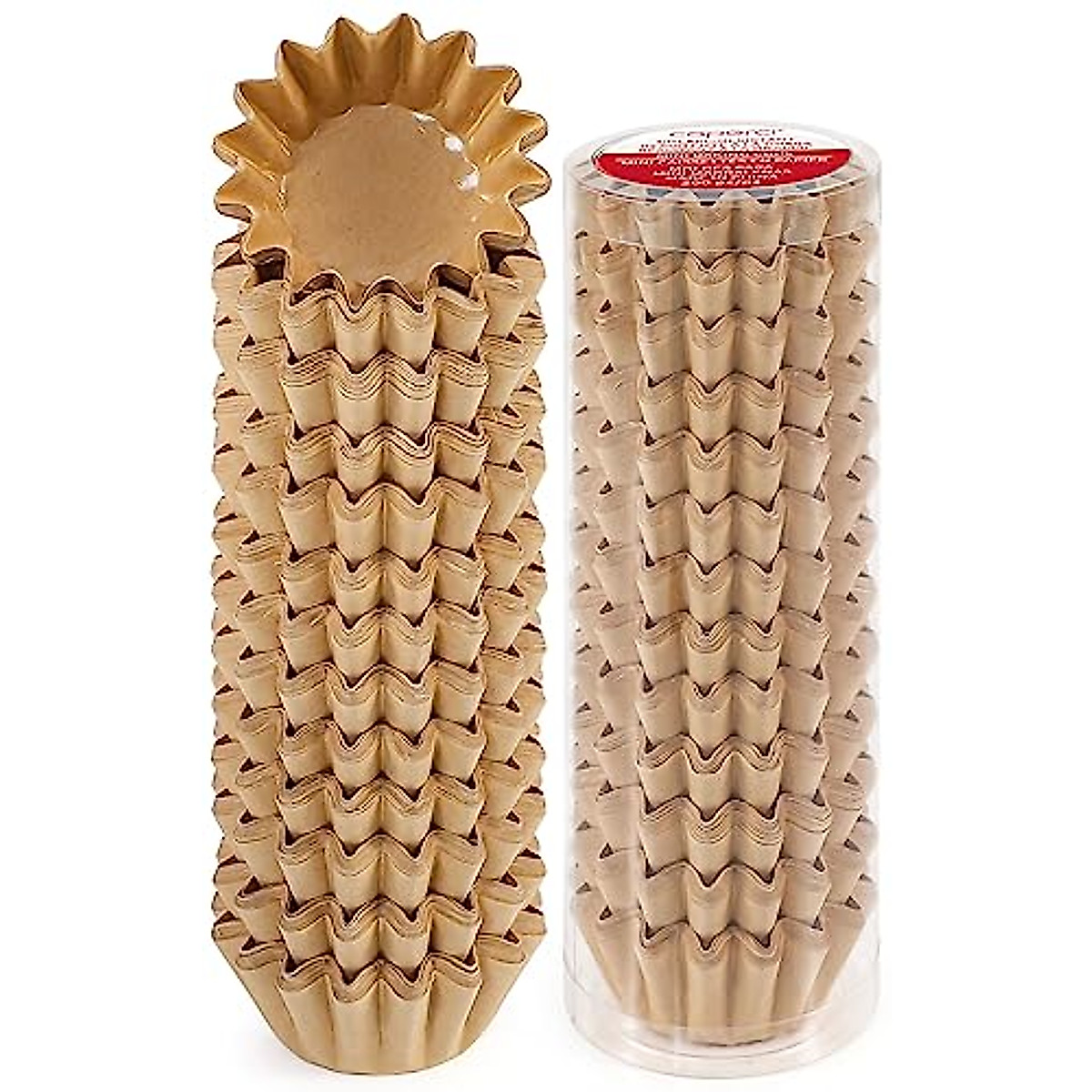Caperci Grease-Resistant Natural Mini Cupcake Liners 200 Counts - Heavy Duty Paper Muffin Baking Cups, Odorless, No Muffin Pan Needed, Easily Peels (Natural)