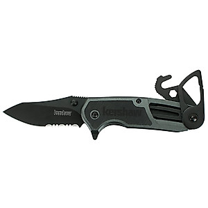 Kershaw Funxion EMT Assisted Opening Knife (3" Black Serr) 8100GRYST