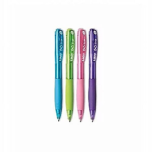 BIC BU3 Retractable Ball Pen, Medium Point (1.0 mm), Assorted Colors, 5-Count