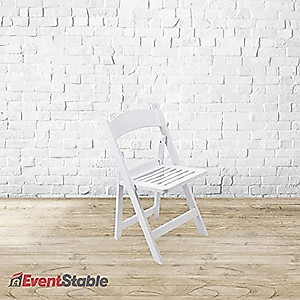 EventStable Titan PRO Resin Folding Chair - Indoor/Outdoor Lightweight Folding Chair - Slatted seat Folding Chair for Weddings Parties Events - 100 Pack