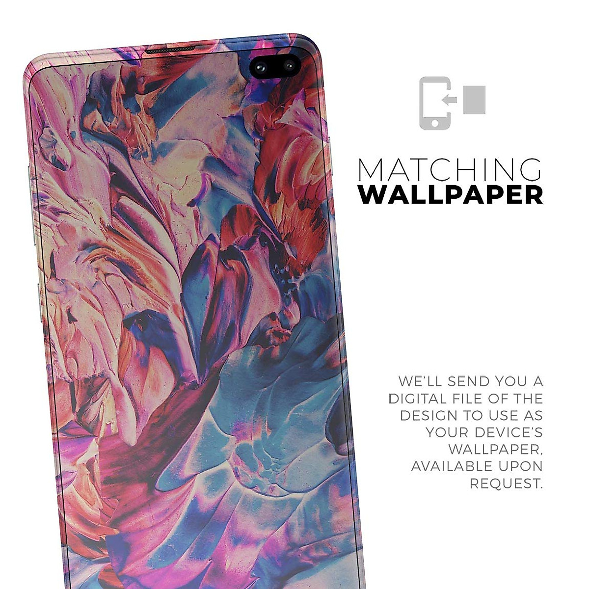 DesignSkinz Liquid Abstract Paint Remix V56 Protective Vinyl Decal Wrap Skin Cover Compatible with The Samsung Galaxy S20 (Screen Trim & Back Glass Skin)