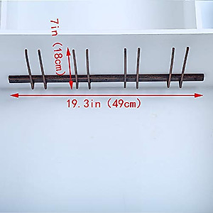 TIANGU Under Cabinet Wine Glass Rack,Stemware Rack Holds up to 8 Wine Glass,Hanging Wine Glass Holder,Metal Wine Glass Hanger,Glasses Organizer for Home Bar Kitchen(Bronze)