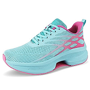 SOSTALU Running Shoes Women Walking Athletic Tennis Ladies Wide Arch Support Fashion Sneakers Blue Size 8