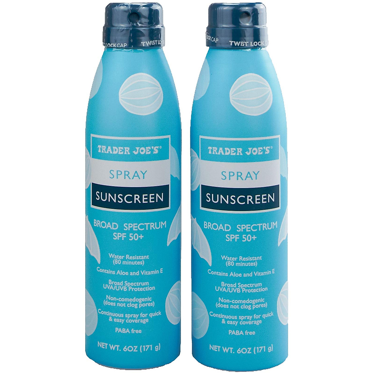 Trader Joe's Nourish Spray Sunscreen SPF 50+ Broad Spectrum (2-Pack)