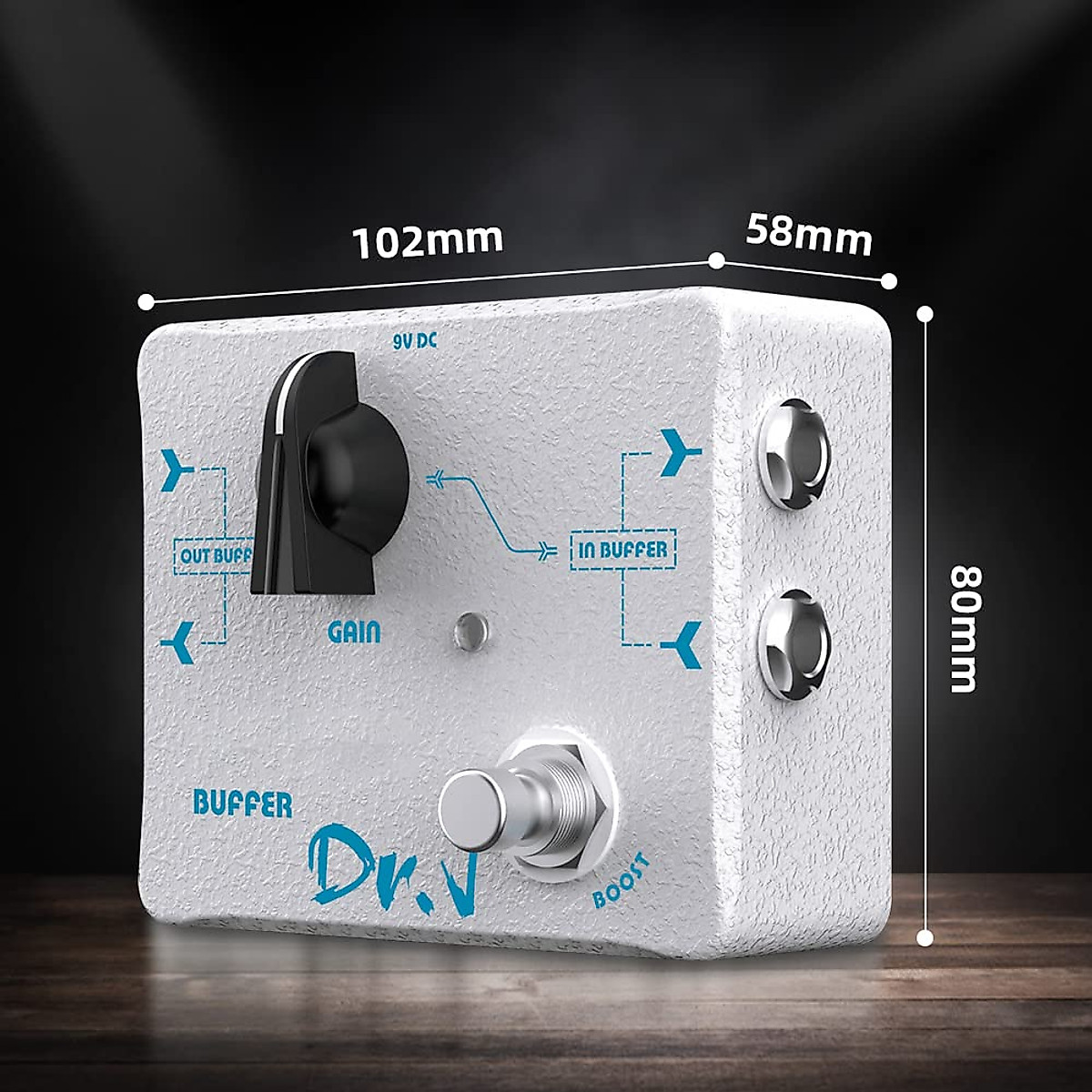 JOYO Buffer Pedal Effect Built-in Double Buffer Groups and Boost for Electric Guitar Bypass High-end Edition Dr.J Series (D57)