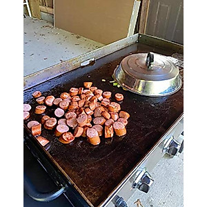 ZHOUWHJJ Pack of 2 BBQ Stainless Steel 12" Round Basting Cover/Cheese Melting Dome and Steaming Cover, Best for Flat Top Griddle Grill and other Grills, Smokers