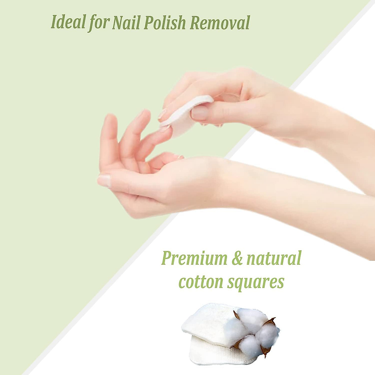 Degasa Premium 100% Pure Cotton Exfoliating Squares for Women - Hypoallergenic, Lint-Free Pads - Ideal for use as Makeup Remover Wipes or Nail Polish Remover Wipes, 160 Count