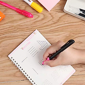 Sank Magic Reusable Practice Copybook for Kids - The Print Handwiriting Workbook-Writing Practice Book for Children (Four Books with Pen）
