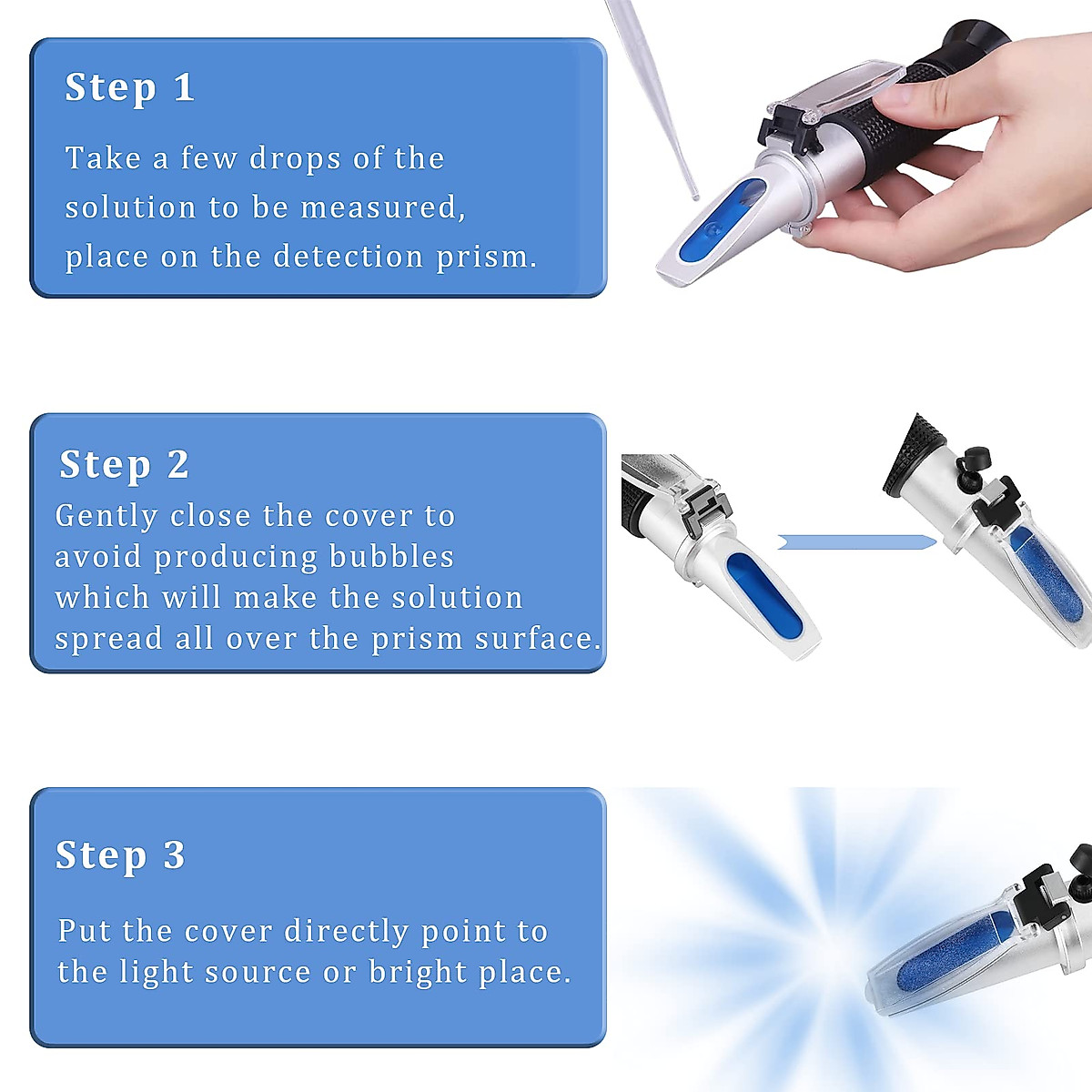 Alcohol Refractometer, Professional Handheld Alcohol 0-80% Test Refractometer, Alcohol Tester Meter Measure Instrument for Testing Distilled Beverage