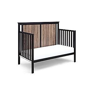 Suite Bebe Connelly 4 in 1 Convertible Crib in Black with Vintage Walnut