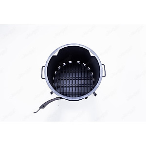 Kazan Cast Iron Cauldron Qazan Qozon Kadai (9L-2.3Gal) + Uchag Oven Stove Wood Fire Duch Oven (36cm-14")