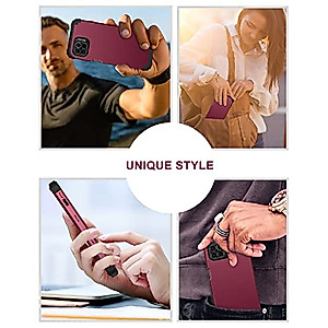 BENTOBEN Case Compatible with Moto One 5G/Moto G 5G Plus/Moto One 5G UW, 3 Layer Heavy Duty Rugged Shockproof Protective Cover for Motorola Moto One 5G /G 5G Plus/One 5G UW 6.7", Wine Red