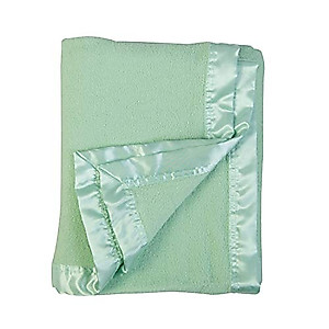 Bamboo Rayon Soft Light Green Toddler Security Blanket - Lime Green Baby Blanket with Satin Edging - Perfect for Naps, Car Carrier, Stroller Rides and Travel - 34 x 47 inches - Newborn Baby Blankie