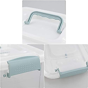 Sosody 5.5 Quart Plastic Clear Storage Bins, Clear Latching Boxes, 6 Packs