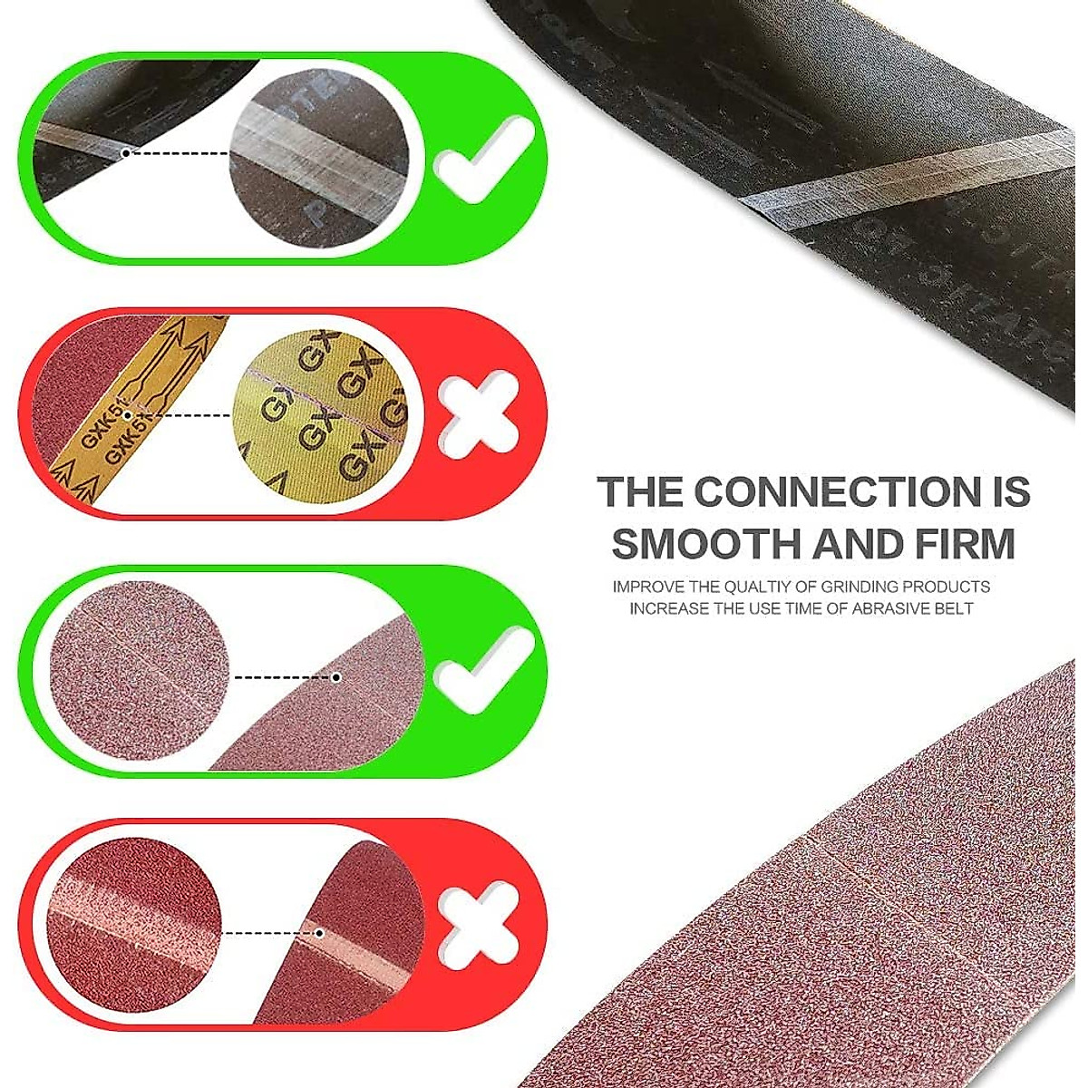 3 x 18 Inch 40 Grit Sanding Belt | Premium Aluminum Oxide Sanding Belt | Premium Sander Sandpaper,12 Pack