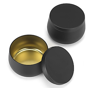 SONVIIBOX 24 Pack 8oz Candle Tins,Black Candle Jars,Candle tins for Making Candles Bulk,Tin Jars for Candle Making,Metal tin Jars (24PACK, BLACK2)