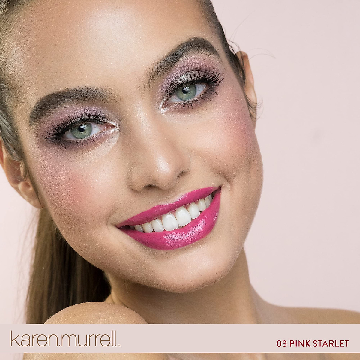Karen Murrell Natural Lipstick - #03 Pink Starlet - Cream Finish, Pink Color - Moisturizes & Hydrates Lips - Paraben & Cruelty Free