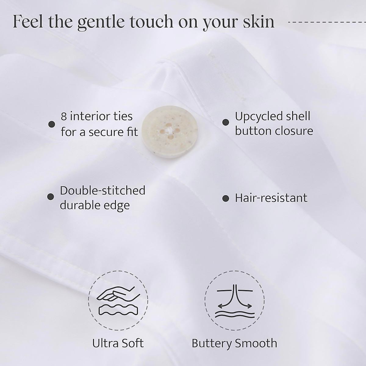 Double Stitch by Bedsure Cotton Tencel Duvet Cover Set - Luxe King Duvet Cover Soft, Textured Bedding Set Eucalyptus Lyocell, Perfect for House Warming Gift, 1 Duvet Cover, 2 Shams, Bright White