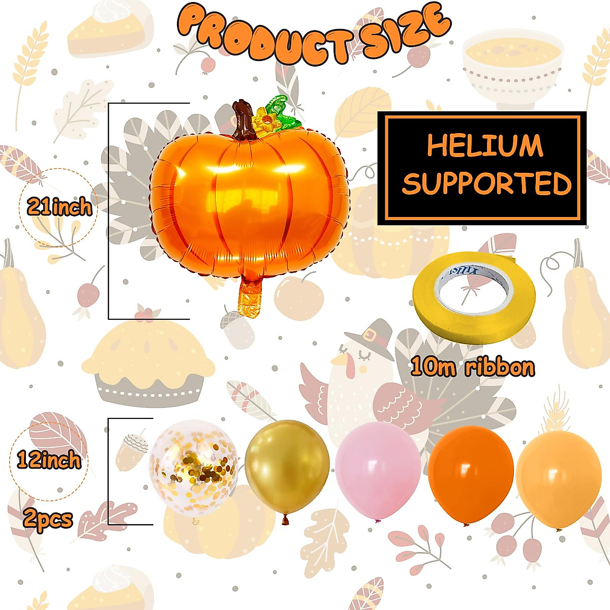 Fall Balloons for 1st Birthday, 40 Inch Pink One Balloon for First Birthday, Pumpkin Balloon, Maple Leaves Nut Foil Helium Balloons, Pink 1 Balloon for 1st Birthday, Fall Birthday Party Decorations