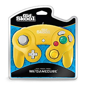 Old Skool GameCube/Wii Compatible Controller - Yellow/Purple Special Edition