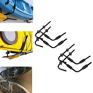 TC-HOME 2 Pairs Kayak Storage Rack Wall Mount Kayak Ladder Folding Holder Indoor Garage