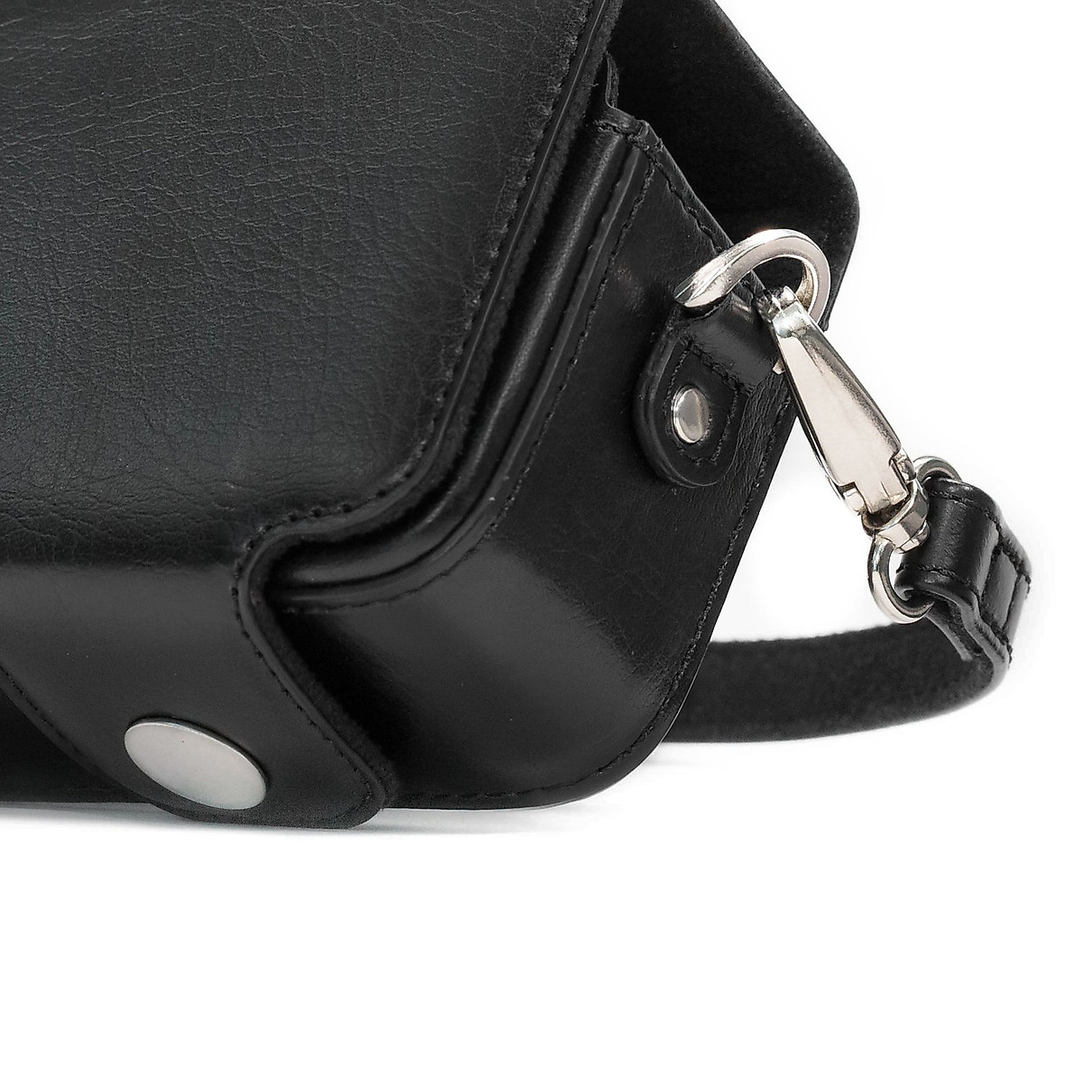 MegaGear Leather Camera Case with Strap Compatible with Canon PowerShot SX740 HS, SX730 HS, Black