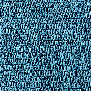 The Drop Women's Ealga Flat Handle Straw Tote, Blue Sapphire, One Size