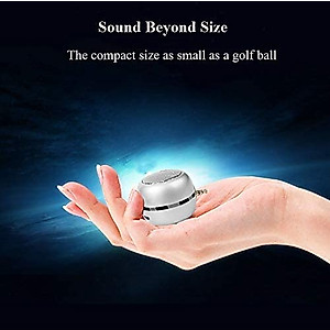 Mini Speaker with 3.5mm Aux Input Jack, 3W Loud Portable Speaker for iPhone iPod iPad Cellphone Tablet Laptop, with USB Rechargeable Battery, Gift Choice for Kids, Silver