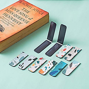 Flower Colorful Bookmarks Magnetic Bookmarks for Men Women Students Children,10Pcs (Graffiti)