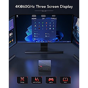 KAMRUI Mini PC AM06PRO, AMD Ryzen 5 5500U(6C/12T, up to 4.0 GHz), Mini Tower PC 16GB DDR4 512GB M.2 2280 NVME SSD Mini Desktop Computer, Support 2.5 Inch HDD Dual Ethernet HDMI/Type-C/Wifi5