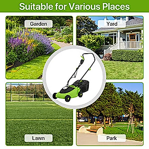 Electric Lawn Mower Corded Push Mower with 12 Amp, 13 Inch Lawnmower with 3 Adjustable Cutting Heights and Collection Box Included for Yard, Lawn and Garden Care