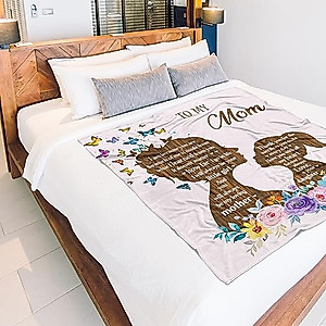 SteadStyle Gifts for Mom from Daughter, Mom Birthday Gifts Blanket, Mom Gifts for Mother's Day Christmas Thanksgiving, Fluffy Blanket for Mom (60" × 50")