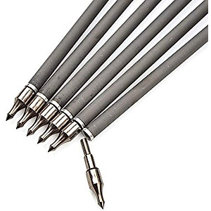 SHARROW 6/12 PCS Carbon Arrow 34 Inch Archery Arrow Spine 500 Turkey Feather Practice and Hunting Arrows with Removable Tips for Compound Bow and Recurve Bow