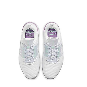 Nike Women's Renew in Season TR 10 Shoe, White/Green Glow-Violet Shock, 8.5 M US