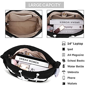 Y2K Star Tote Bag for Women, Emo School Grunge Bag Aesthetic, Cute Corduroy Shoulder Purse, Lightweight and Spacious Kawaii Tote Hobo Bag for Teen Girl