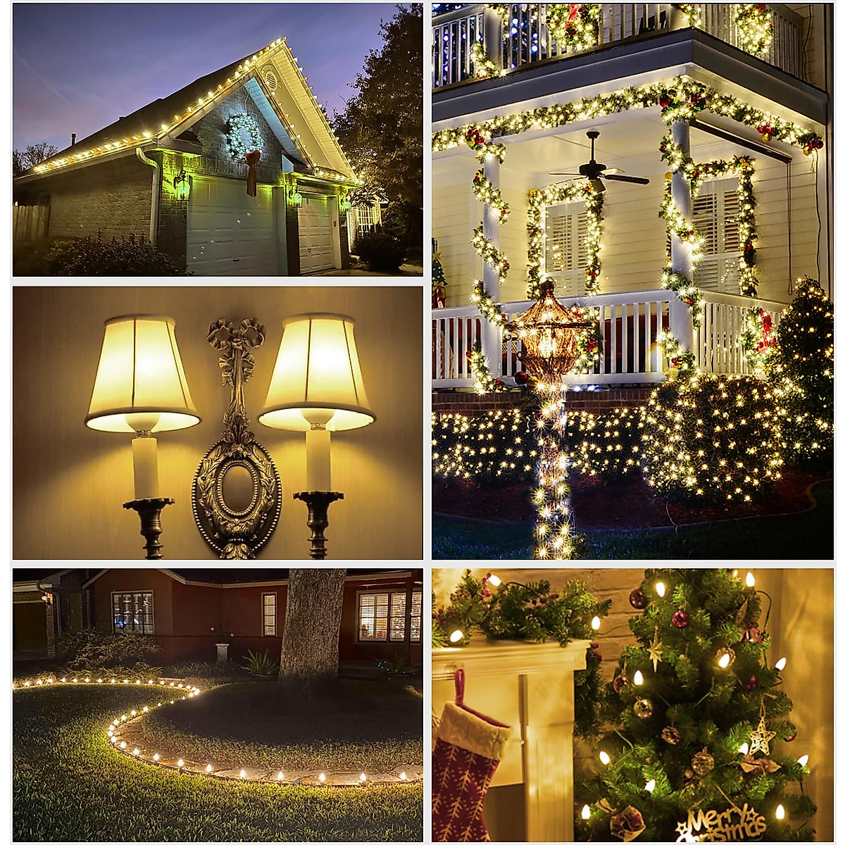 BORT 25 Pack C9 LED Replacement Light Bulb, C9 LED Bulbs for Christmas Outdoor String Lights, E17 Intermediate Base, Commercial Grade Holiday Bulbs Warm White 2700K