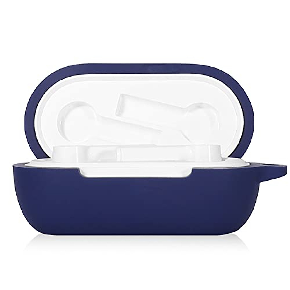 2 Pack DAYJOY Soft Silicone Protective Case Cover Compatible with OnePlus Buds Z2 TWS Earbuds, Protective Skin Sleeve with Key Chain (Black+Blue)